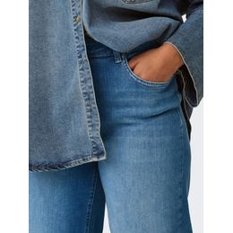 Only CARMAKOMA Damen High-waist-Jeans "CARWILLY HW WIDE DNM REA12187 NOOS", blau, Gr. 50, unifarben, Denim/Jeans, Obermaterial: 92% Baumwolle, 6%