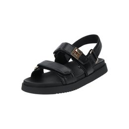 Steve Madden Damen Riemchensandale "Steve Madden Sandalen Leder", Gr. 37, schwarz, Leder, Schuhe