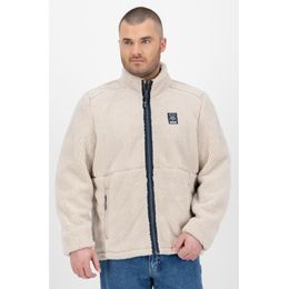 LPO Herren Fleecejacke "REECE MN", grau, Gr. 54, 100% Polyester, Jacken, Stehkragen, mit Langhaarfleece gefüttert