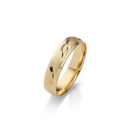 Firetti Damen Trauring "Schmuck Geschenk Gold 375 Hochzeit Ehering Partnerring "LIEBE"", 72, ohne Brillant, Gelbgold 375, 5mm, gold, Gelbgold 375,