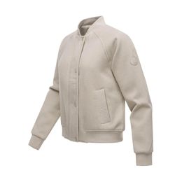 Marikoo Damen Collegejacke "Zunaa", wei&szlig;, Gr. S, Obermaterial: 95% Polyester, 3% Viskose, 2% Elasthan, Jacken, Modische Jacke im Collegejacken-Stil
