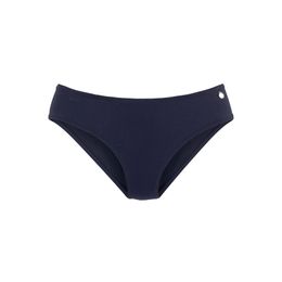 Lascana Damen Bikini-Hose "Malia", blau, Gr. 38, unifarben, Microfaser, Microfaser, Polyamid, Badehosen, mit normalem Schnitt