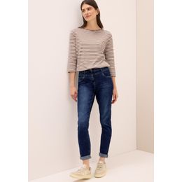 Cecil Damen Slim-fit-Jeans "Style Toronto", blau, Gr. 34, unifarben, Denim/Jeans, Obermaterial: 78% Baumwolle, 20% Polyester, 2% Elasthan. Futter: