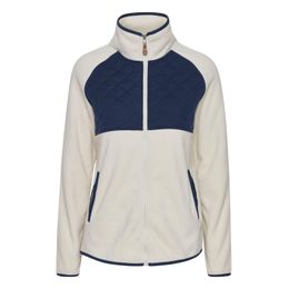 oxmo Damen Kapuzenfleecejacke "Sweatjacke OXMalin", beige, Gr. S, Obermaterial: 100% Polyester PES., Jacken