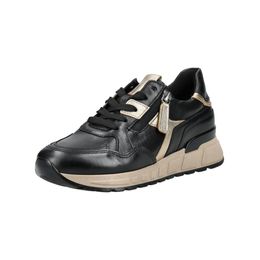 Gabor COMFORT Damen Sneaker "Gabor Comfort Sneaker Leder", Gr. 37,5, schwarz, Leder, Schuhe