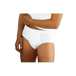 Herren Slip, CLIPPER EXCLUSIVE, Gr. 4, wei&szlig;, Feinripp, Obermaterial: 100% Baumwolle, unifarben, Unterhosen, mit Eingriff, sp&uuml;rbar weich und glatt -