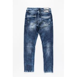 Cipo & Baxx CIPO & BAXX Herren Slim-fit-Jeans "Jeans", blau, Gr. 38, unifarben, 100% Baumwolle, Jeans, im washed Look