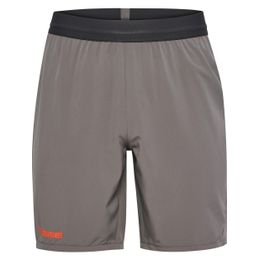 Hummel Herren Trainingsshorts "HMLBLAZE PRO TRAINING SHORTS", grau, Gr. L, Obermaterial: 88% Polyester, 12% Elasthan, Hosen