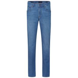 Bugatti Herren 5-Pocket-Jeans, blau, Gr. 40, 79% Baumwolle, 19% Polyester, 2% Elasthan, Jeans, mit Stretchfunktion