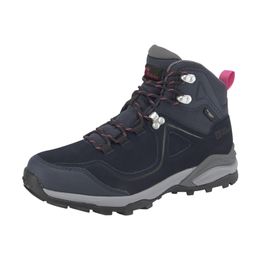 Jack Wolfskin Damen Wanderschuh "SUNSET HIKE TEXAPORE MID W", Gr. 39,5, blau, Leder, Textil, Schuhe, Wasserdicht, Trekkingschuh