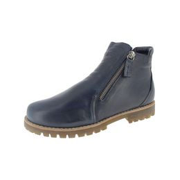 Andrea Conti Damen Schnürstiefelette "Andrea Conti Stiefelette Leder", Gr. 38, blau, Leder, Schuhe