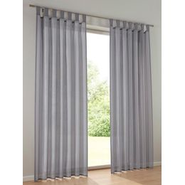 Gardine HEINE HOME, B:140cm H:245cm, grau, Polyester, Gardinen
