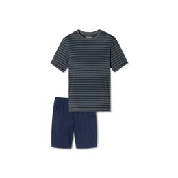 Schiesser Herren Schlafanzug "Pyjama Casual Essentials", Gr. 4XL, grau, Obermaterial: 100% Baumwolle CO., Homewear-Sets