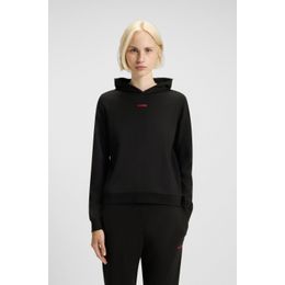HUGO UNDERWEAR Damen Kapuzensweatshirt "SHUFFLE_HOODIE", Gr. M, schwarz, Sweatware, Obermaterial: 48% Baumwolle, 48% Modal, 4% Elasthan, unifarben,
