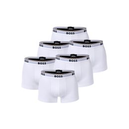 BOSS Herren Boxershorts "Boxershort Trunk 3P Power 6er Pack", Gr. L, weiß, Obermaterial: 95% Baumwolle CO. 5% Elasthan EL., Unterhosen