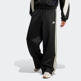 Damen Sporthose "W STADIUM TP", schwarz-wei&szlig;, Gr. S, adidas Sportswear, Obermaterial: 67% Polyester, 33% Baumwolle, Hosen