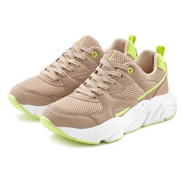 Lascana Damen Sneaker, Gr. 42, gelb, Obermaterial: 100% Textilmaterial. Decksohle: 100% Textilmaterial. Futter: 100% Lederimitat. Laufsohle: 100%