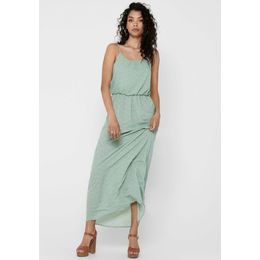 Only Damen Maxikleid "ONLWINNER S/L MAXI DRESS NOOS PTM", gr&uuml;n, Gr. 34, gepunktet, Web, Obermaterial: 97% Polyester, 3% Elasthan, Kleider, Sommerkleid