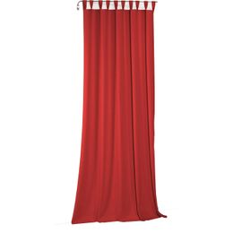 Vorhang WIRTH, B:130cm H:245cm, rot, Jacquard, Baumwolle, Polyester, Wohnzimmer, Gardinen, "Newbury"