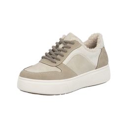 Rieker Damen Plateausneaker "Rieker Sneaker Lederimitat", Gr. 42, beige, Lederimitat, Schuhe