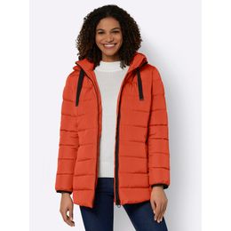 Casual Looks Damen Steppjacke, rot, Gr. 36, unifarben, 100% Polyester, Jacken