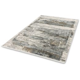 Teppich Astra, B:80cm H:6mm L:150cm, beige, Kunstfaser, Viskose, Wohnzimmer, Teppiche, "Julia 201", Kurzflor, mit Fransen, Wohnzimmer