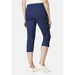 STOOKER WOMEN Damen 7/8-Hose "Tahiti Fashion Capri Slim Fit", blau, Gr. 44, Twill, 97% Baumwolle, 3% Elasthan, Hosen, Capri Slim Fit Casual Clean