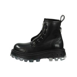 Buffalo Damen Schn&uuml;rstiefelette "Buffalo Stiefelette Leder", Gr. 40schwarz, Leder, Schuhe