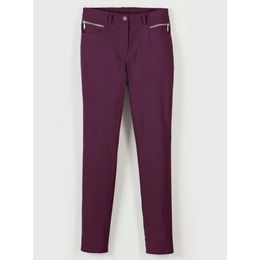 Stehmann Damen Thermohose, rot, Gr. 50, unifarben, 76% Viskose, 21% Polyamid, 3% Elasthan, Hosen