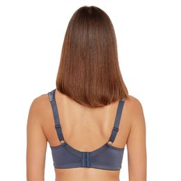 SuSa Damen B&uuml;gelloser BH "BH ohne B&uuml;gel Prints", Gr. 95, blau, Stoff, Obermaterial: 57% Baumwolle CO. 38% Polyamid PA. 5% Elasthan EL., BHs