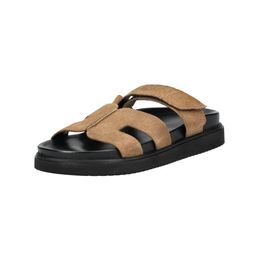 Pavement Damen Pantolette "Pavement Pantoletten Leder", Gr. 38, beige, Leder, Schuhe