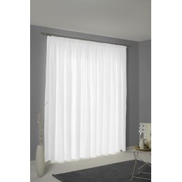 Vorhang, B:135cm H:245cm, wei&szlig;, Polyacryl, Polyester, Wohnzimmer, Gardinen, "Dallas"
