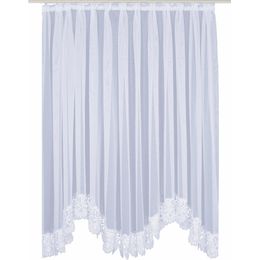 Gardine WIRTH, B:750cm H:225cm, wei&szlig;, Sabl&eacute;, Polyester, Wohnzimmer, Gardinen, "Elvira", Welle