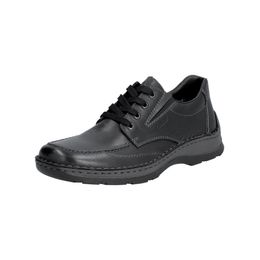 Rieker Herren Schnürschuh "Rieker Halbschuhe Glattleder", Gr. 40, schwarz, Glattleder, Schuhe