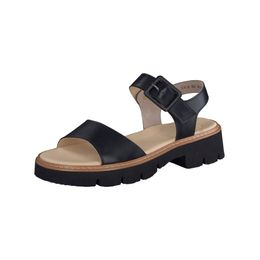 Paul Green Damen Riemchensandale "Paul Green Sandalen Glattleder", Gr. 38,5, schwarz, Glattleder, Schuhe