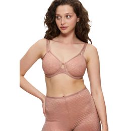 Triumph Damen Minimizer-BH "Signature Sheer", Gr. 70, braun, Tüll, Obermaterial: 59% Polyamid, 41% Elasthan, BHs, verkleinert die Brust optisch um