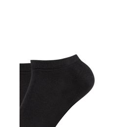 Camano Damen Sneakersocken "Sneakersocken 9er Pack", Gr. 35, schwarz, 80% Baumwolle, 17% Polyamid, 3% Elasthan, uni, Socken