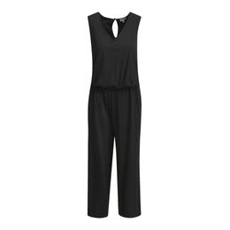 Milano Italy Damen Jumpsuit, schwarz, Gr. 38, Material: 96% Viskose, 4% Elasthan, Overalls, mit Taillengummizug