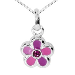 OSTSEE-SCHMUCK Damen Kette mit Anh&auml;nger "OSTSEE-SCHMUCK Kette mit Anh&auml;nger Blume Kette mit Anh&auml;nger Blume", 45cm, Silber 925 (Sterlingsilber), L: 40,