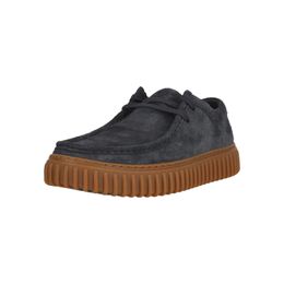 Clarks Herren Schn&uuml;rschuh "Torhill Lo", Gr. 42,5, blau, Schuhe, mit authentischer gerippter Sohle