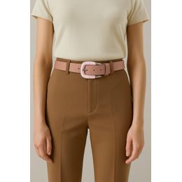 Damen Lederg&uuml;rtel "Pearl", rosa, Basic, Gr. M, Collezione Alessandro, unifarben, Leder, G&uuml;rtel, aus echtem Leder mit Strass Steinen