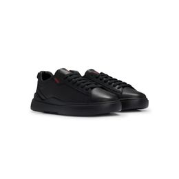 Hugo Herren Sneaker "Sneaker Blake_Tenn_lt_N", Gr. 45, schwarz, Obermaterial: 100% Rindsleder Leather cow. Futter: 60% Polyester PES. 40% Polyurethan