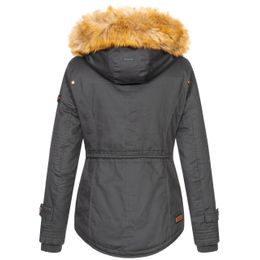Navahoo Damen Winterjacke "Pearl", grau, Gr. M, Obermaterial: 100% Polyester; Innenseite: 100% Polyester; Futter: 100% Polyester; Fellimitat: 90%