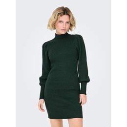 Only Damen Strickkleid "ONLKATIA L/S DRESS KNT NOOS", gr&uuml;n, Gr. M, unifarben, Strick, Obermaterial: 50% Viskose, 27% Nylon, 23% Polyester, Kleider