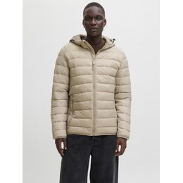 Jack & Jones JACK & JONES Herren Steppjacke "JJEBRADLEY LIGHT PUFFER HOOD NOOS", beige, Gr. S, unifarben, Web, Obermaterial: 100% Nylon, Jacken