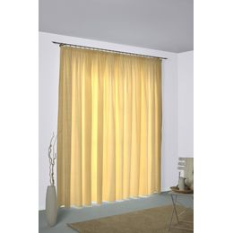 Vorhang WIRTH, B:132cm H:175cm, gold, Jacquard, Polyacryl, Polyester, Wohnzimmer, Gardinen, "Niederau"