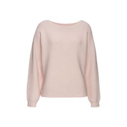 Lascana Damen Rundhalspullover, rosa, Gr. 32, unifarben, Strick, Obermaterial: 50% Viskose, 28% Polyester, 22% Polyamid, Pullover, mit Zierkn&ouml;pfen