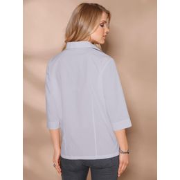 Classic Basics Damen Klassische Bluse, grau, Gr. 46, unifarben, 65% Polyester, 35% Baumwolle, Blusen