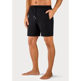 Herren Schlafshorts "kurze Relaxshort, mit Kordel, Jogginghose", AUTHENTIC LE JOGGER, Gr. 44, blau, Jersey, Obermaterial: 100% Baumwolle, unifarben,