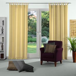 Vorhang WIRTH, B:132cm H:175cm, gold, Jacquard, Polyacryl, Polyester, Wohnzimmer, Gardinen, "Niederau"